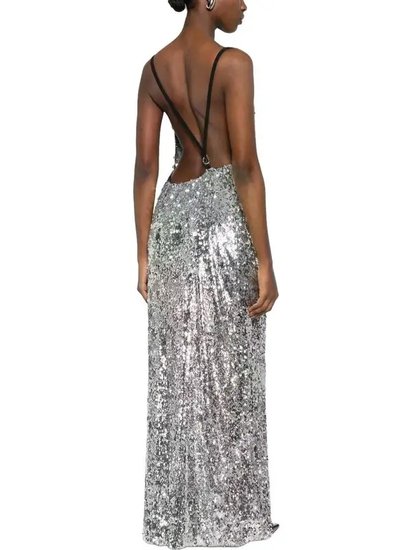 Coperni Sequin-embellished Maxi Dress - Silver