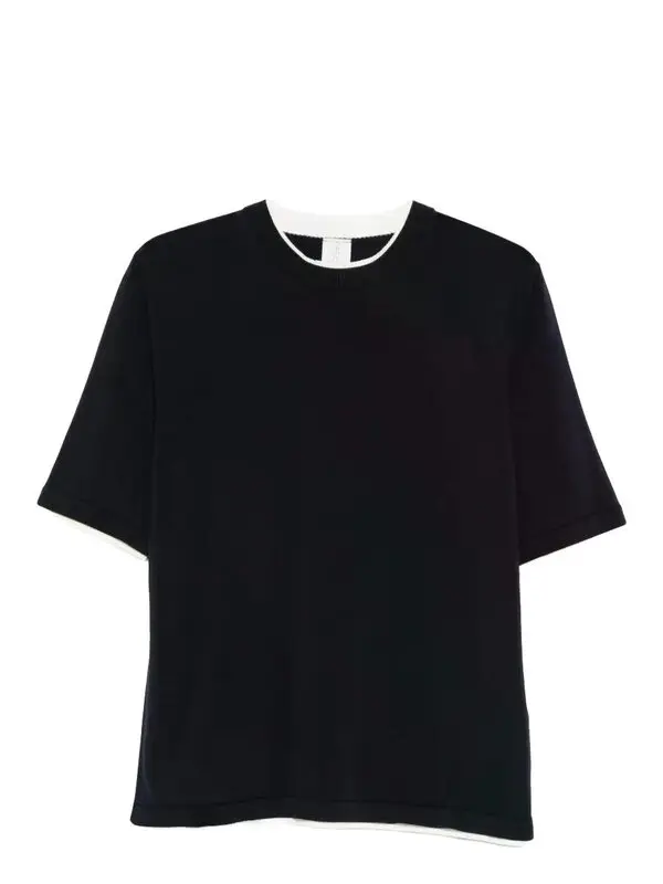 Eleventy Round-neck T-shirt - Black
