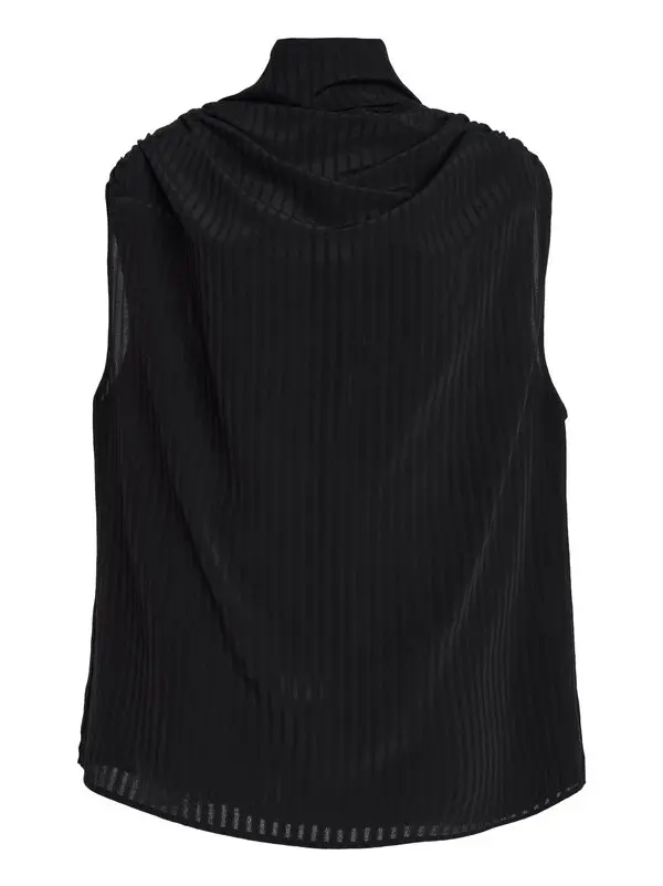 KALLMEYER Penny Cowl Neck Sleeveless Top - Black