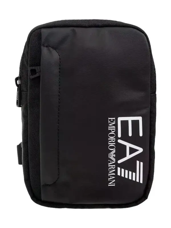 EA7 Logo-print Messenger Bag - Uc001 Black