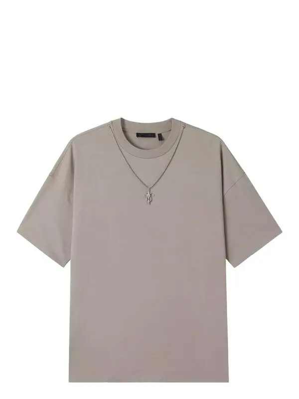 FIVE CM Necklace Round-neck T-shirt - Neutrals