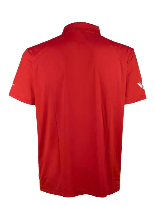 EA7 Logo-print Polo Shirt - Red