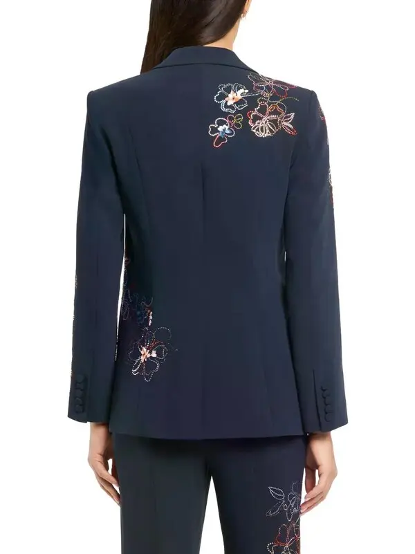 Cinq À Sept Floral-detail Blazer - Blue