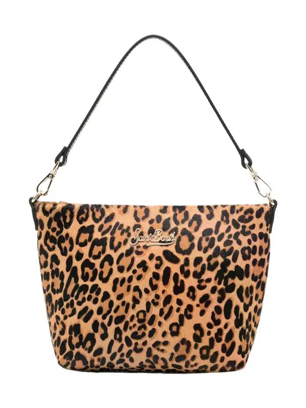 MC2 SAINT BARTH Leopard Print Shoulder Bag - Neutrals