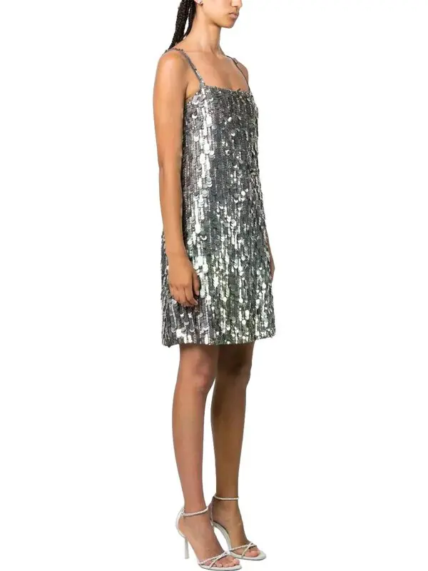 P.a.r.o.s.h Sequin Mini Dress - Silver