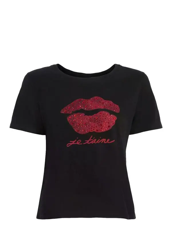 Cinq À Sept Kisses Je T'aime T-shirt - Black