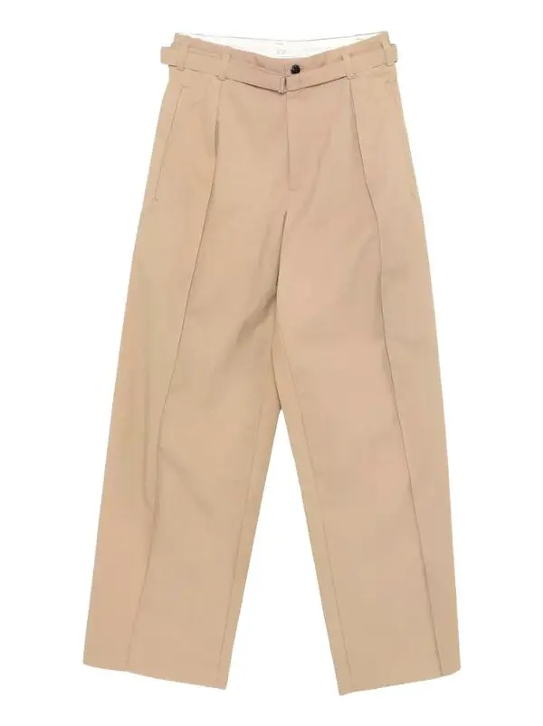 Co Collection Pleated Belted Trousers - Neutrals