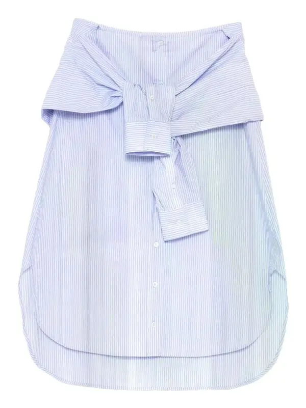 YCH Striped Midi Skirt - Blue