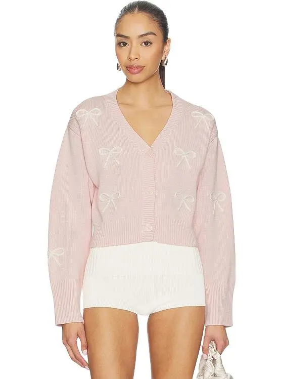 LoveShackFancy Francette Cardigan Top - Pink