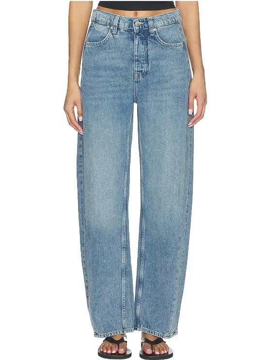 Free People X We The Free Truro Baggy Puddle Jean - Blue