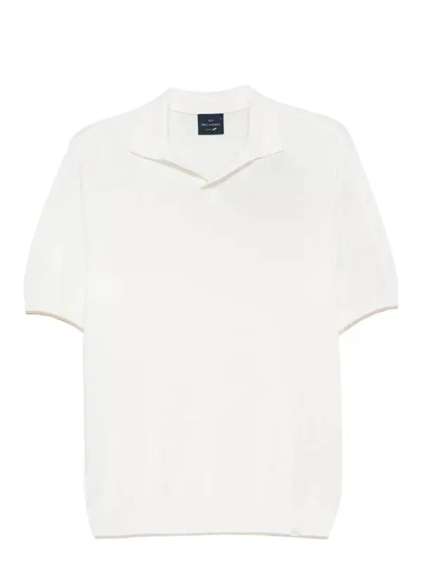 Paul & Shark Textured Short-sleeve Polo Shirt - White