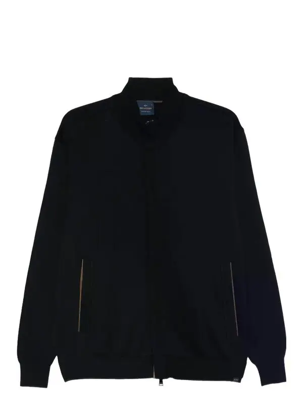 Paul & Shark Virgin Wool Zip-up Cardigan - Blue