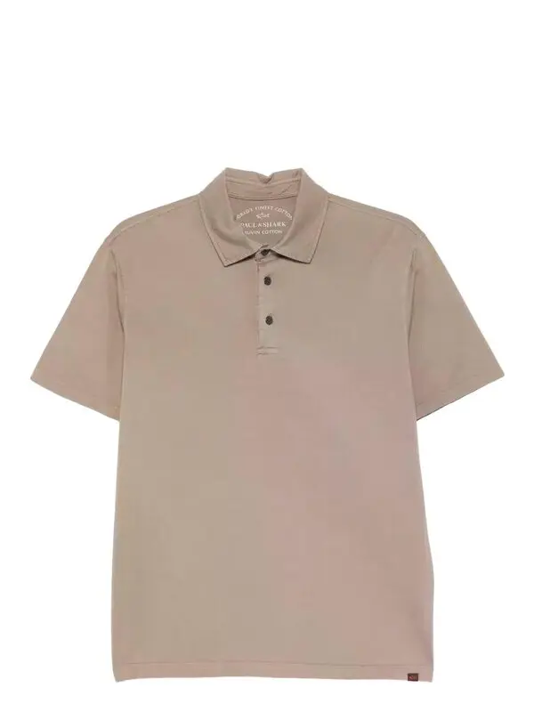 Paul & Shark Buttoned Short-sleeve Polo Shirt - Neutrals