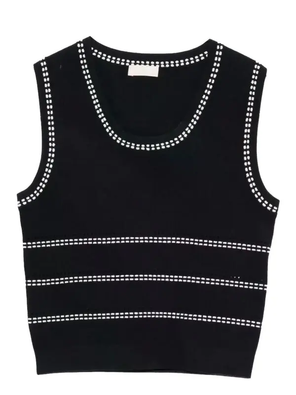 Liu Jo Striped Knitted Tank Top - Blue