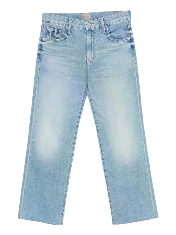 MOTHER Rambler Mid-rise Raw-cut Jeans - Blue