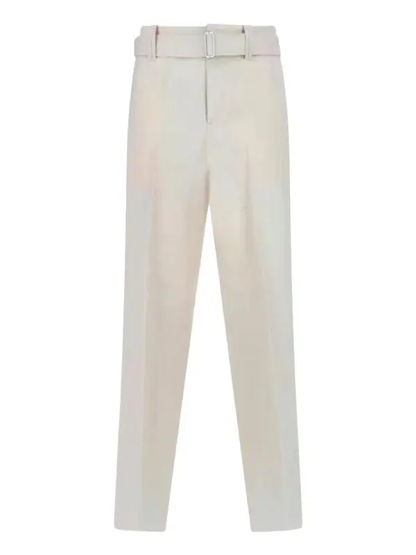 LARDINI Belted Tailored Trousers - Neutrals