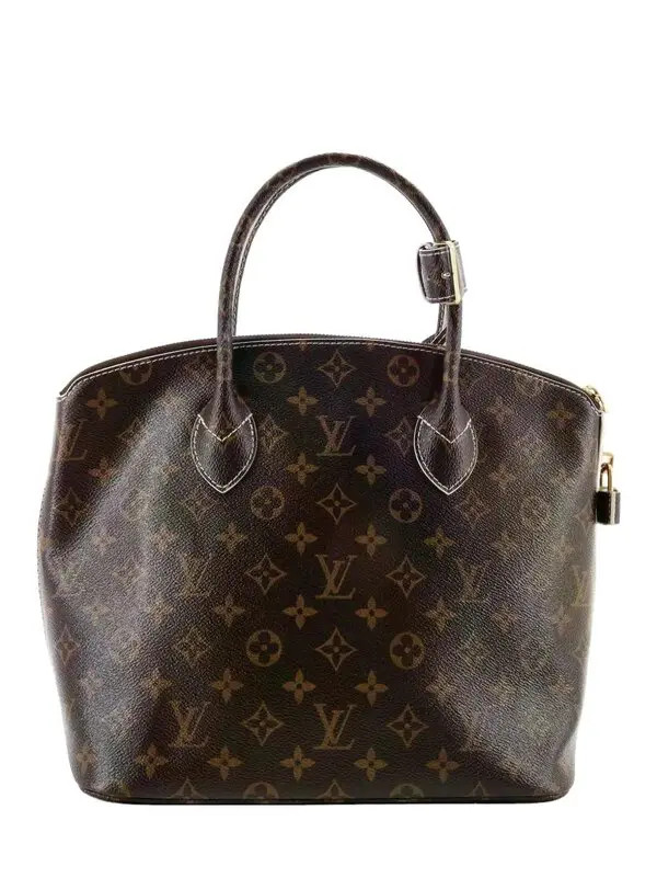 LOUIS VUITTON Lockit Handbag Monogram Canvas Satchel - Brown