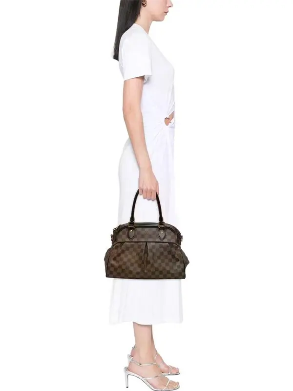 LOUIS VUITTON Damier Ebene Trevi Pm Satchel - Brown