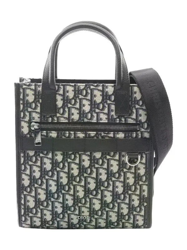 Dior 2021-2026 Oblique Safari North-south Satchel - Brown