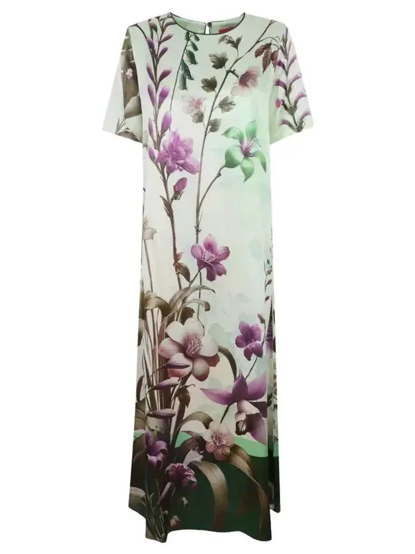 F.R.S FOR RESTLESS SLEEPERS Floral Print Midi Dress - Green