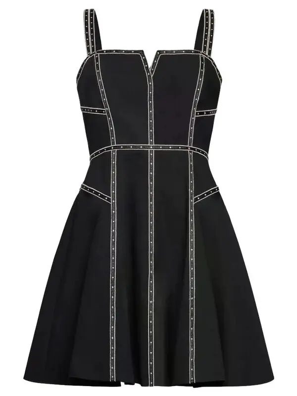 Cinq À Sept Jelena Flared Dress With Square Neck - Black