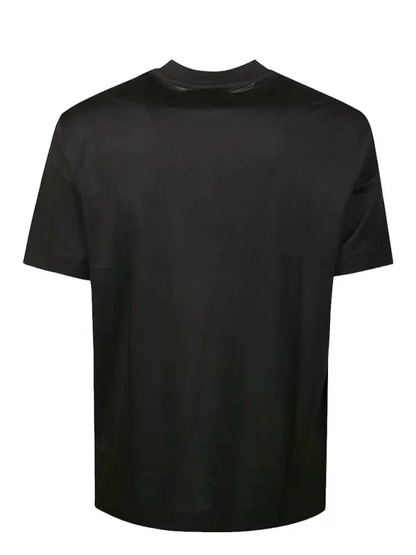Emporio Armani Print Cotton T-shirt - Black