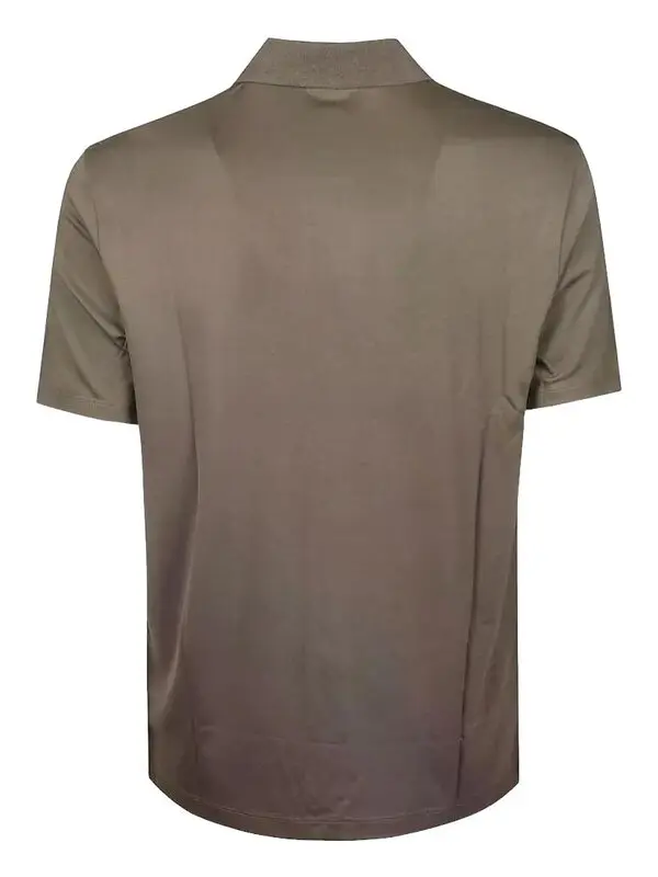 Emporio Armani Button Logo Polo Shirt - Brown