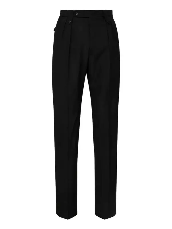 MAISON MARGIELA Buttoned Wool Trousers - Black