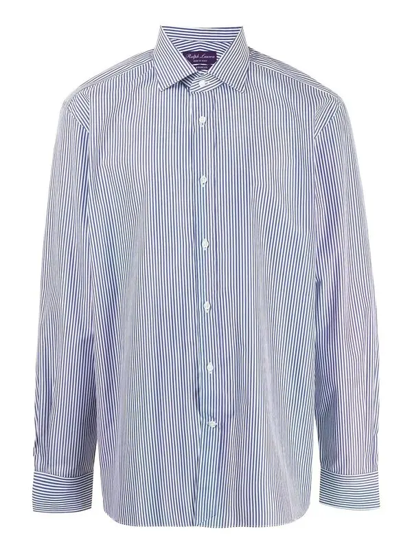 Ralph Lauren Purple Label Striped Long-sleeve Shirt - Blue