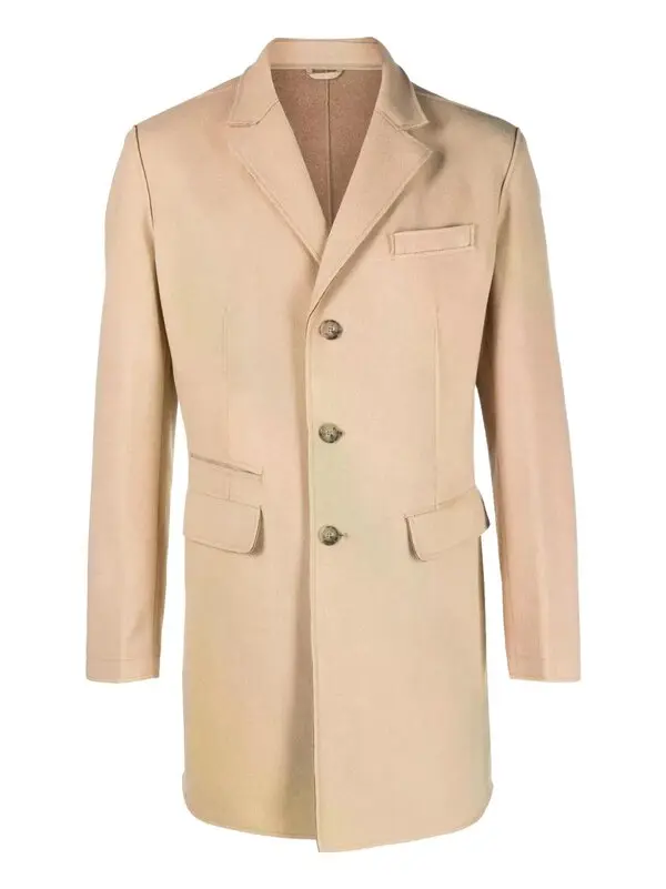 Karl Lagerfeld Exposed Seam Single-breasted Midi Coat - Neutrals