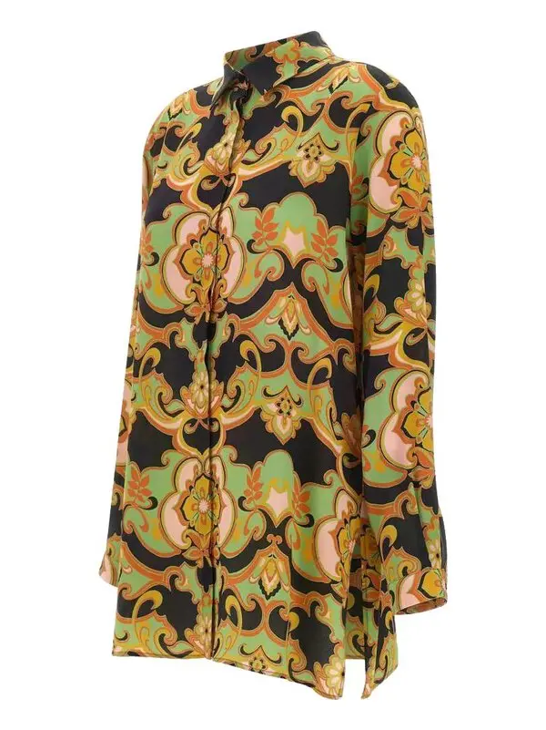 Etro Print Buttoned Shirt - Black