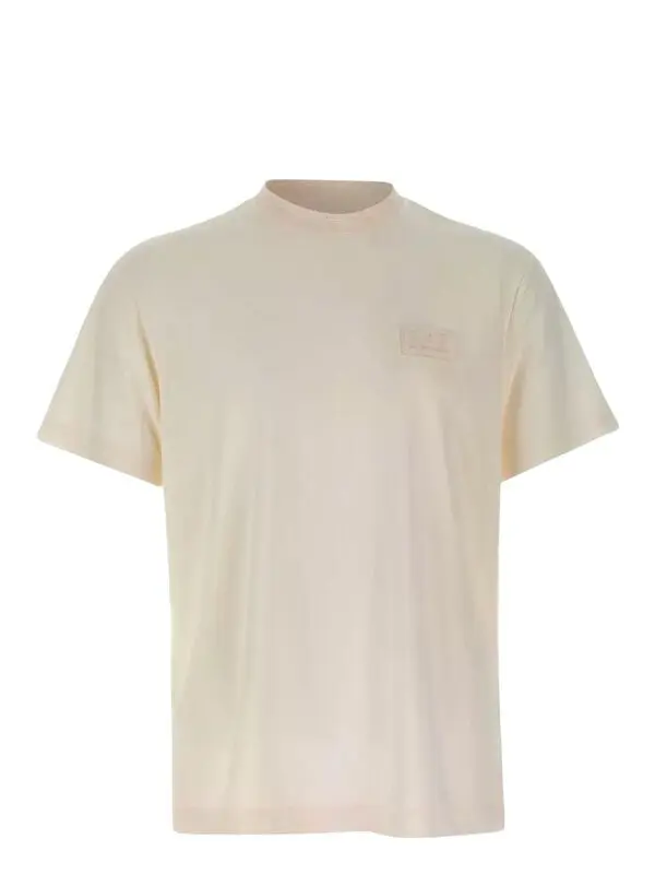 EA7 Logo-print Crew-neck T-shirt - Neutrals