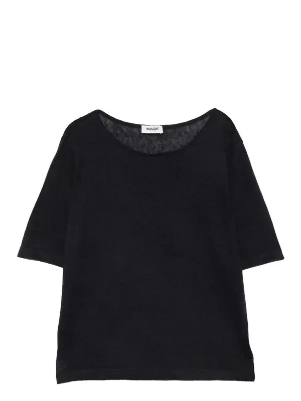 BASE Crew Neck T-shirt With Short Sleeves - Blue