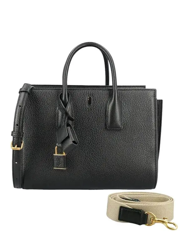 Saint Laurent Padlock Detail Tote Bag - Black