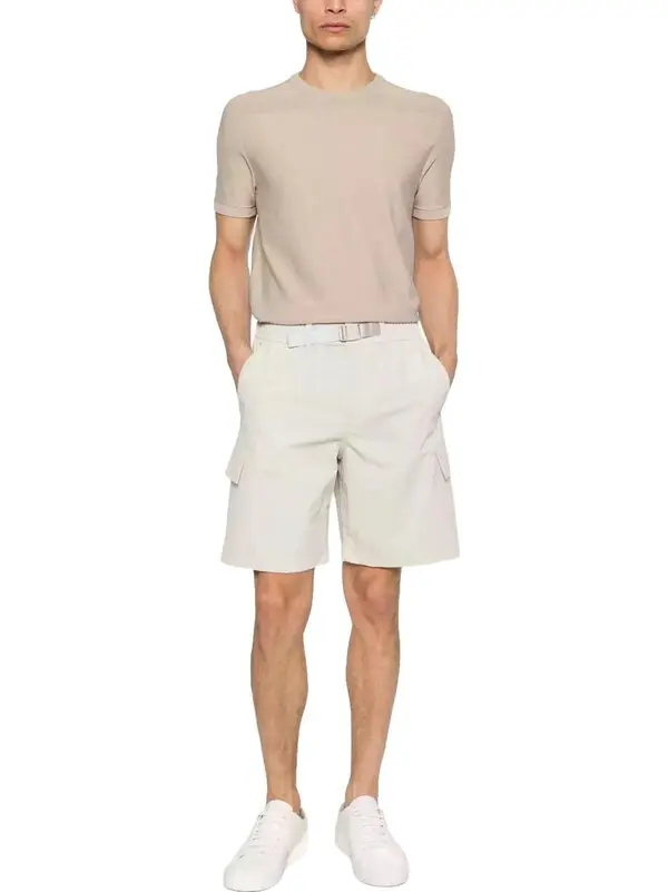 ALPHATAURI Plex Belted Cargo Shorts - Neutrals