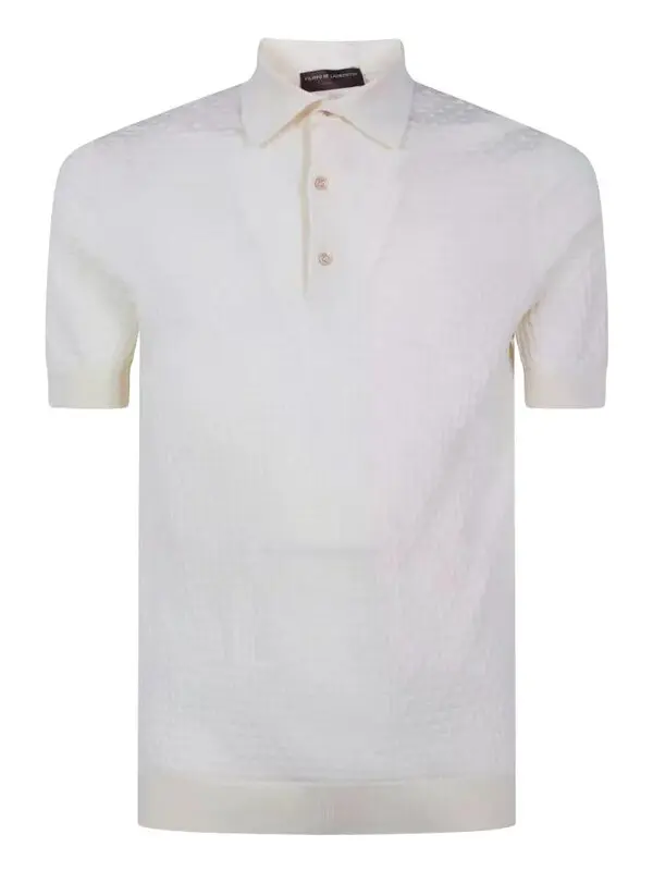 FILIPPO DE LAURENTIIS Textured Polo Shirt - Neutrals