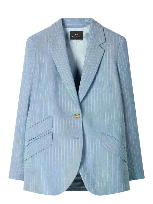 Paul Smith Pinstripe Blazer - Blue