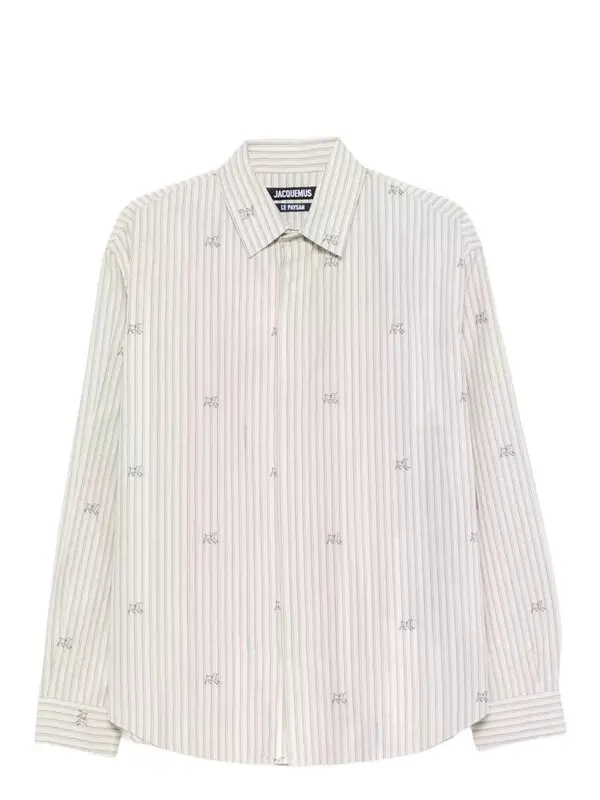 Jacquemus The Simon Striped Shirt - Neutrals