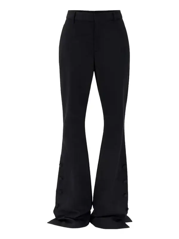 ANN DEMEULEMEESTER Enya Buttoned Bootcut Trousers - Black