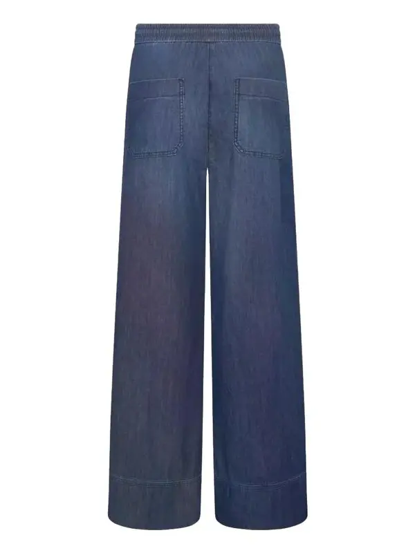 Seductive Drawstring Palazzo Trousers - Blue