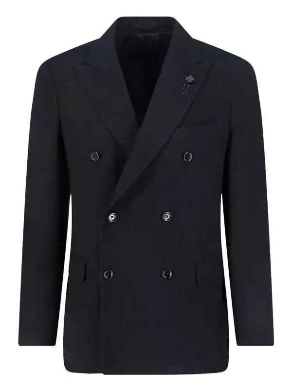 LARDINI Double-breasted Blazer - Blue