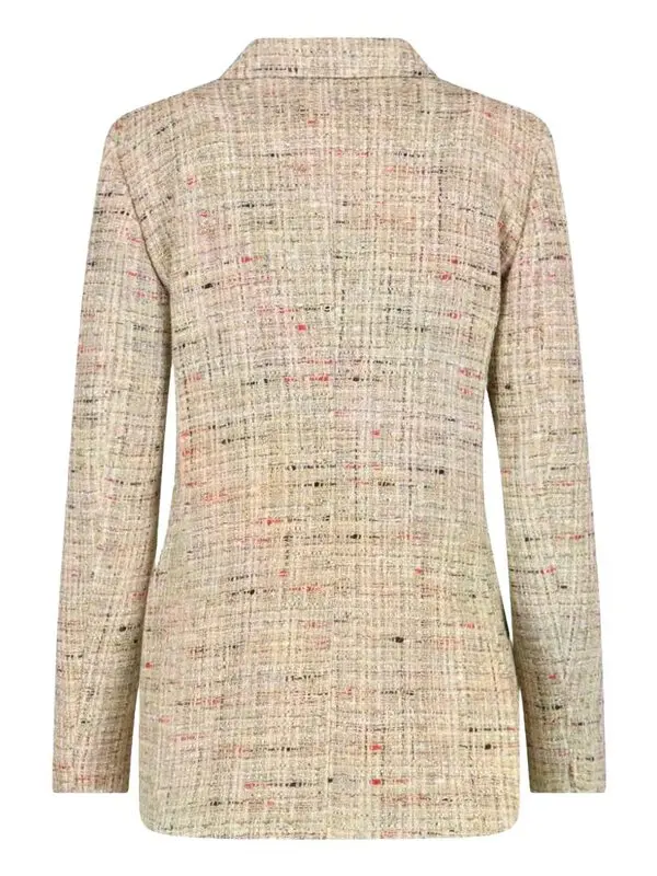 LARDINI Double-breasted Tweed Blazer - Neutrals