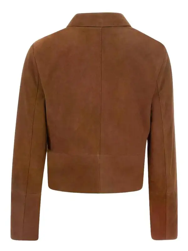Liu Jo Suede Cropped Jacket - Brown