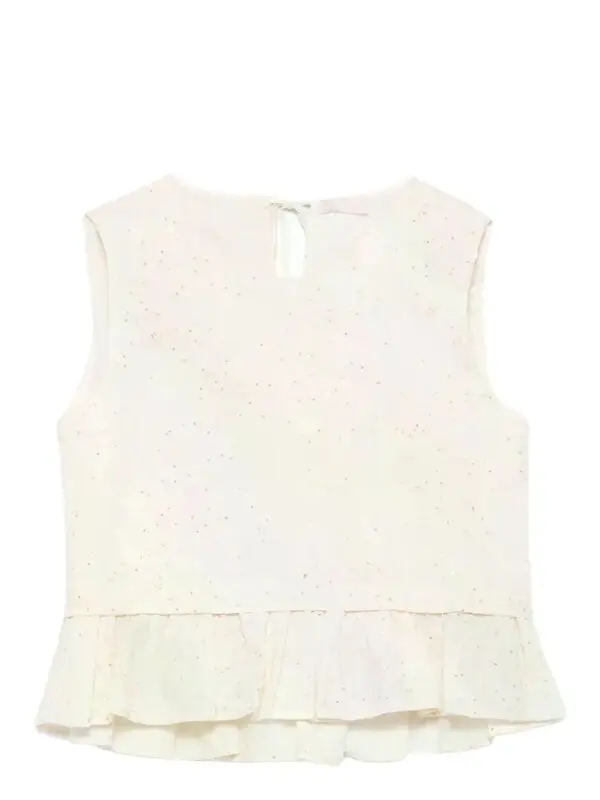 Liu Jo Floral Sequin Blouse - Neutrals