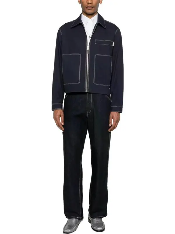 CARRER Bay Zip-up Shirt Jacket - Blue