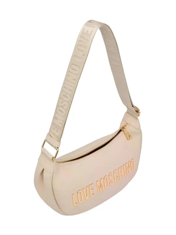 Moschino Logo Strap Shoulder Bag - Neutrals