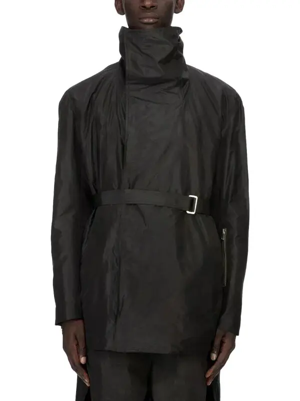 Rick Owens Dracucaban Belted Coat - Black