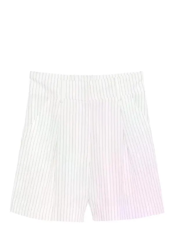 Patrizia Pepe Striped Pleated Shorts - White