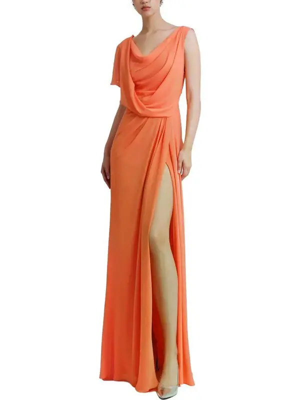 GEMY MAALOUF V-back Maxi Dress - Orange
