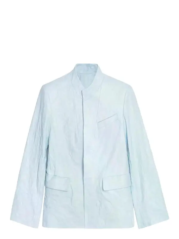 Zadig&Voltaire Veryn Crinkled Leather Jacket - Blue